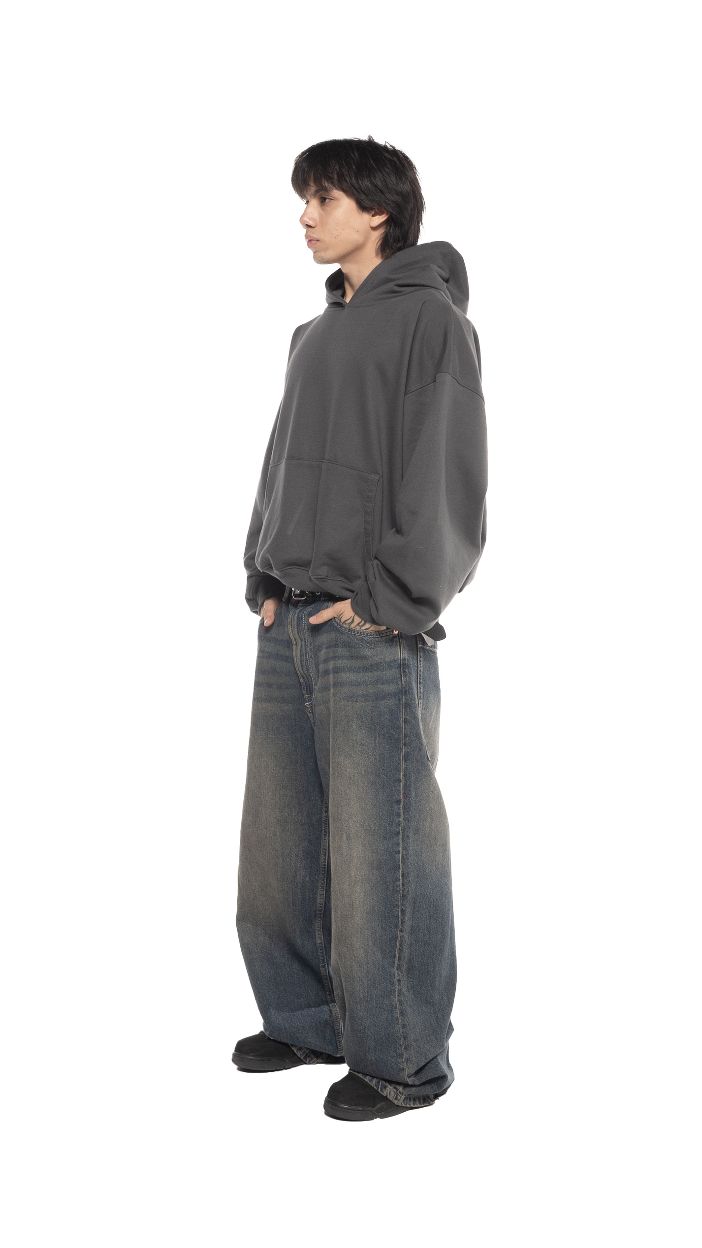 Sudadera Boxy Gris – Punto Fino