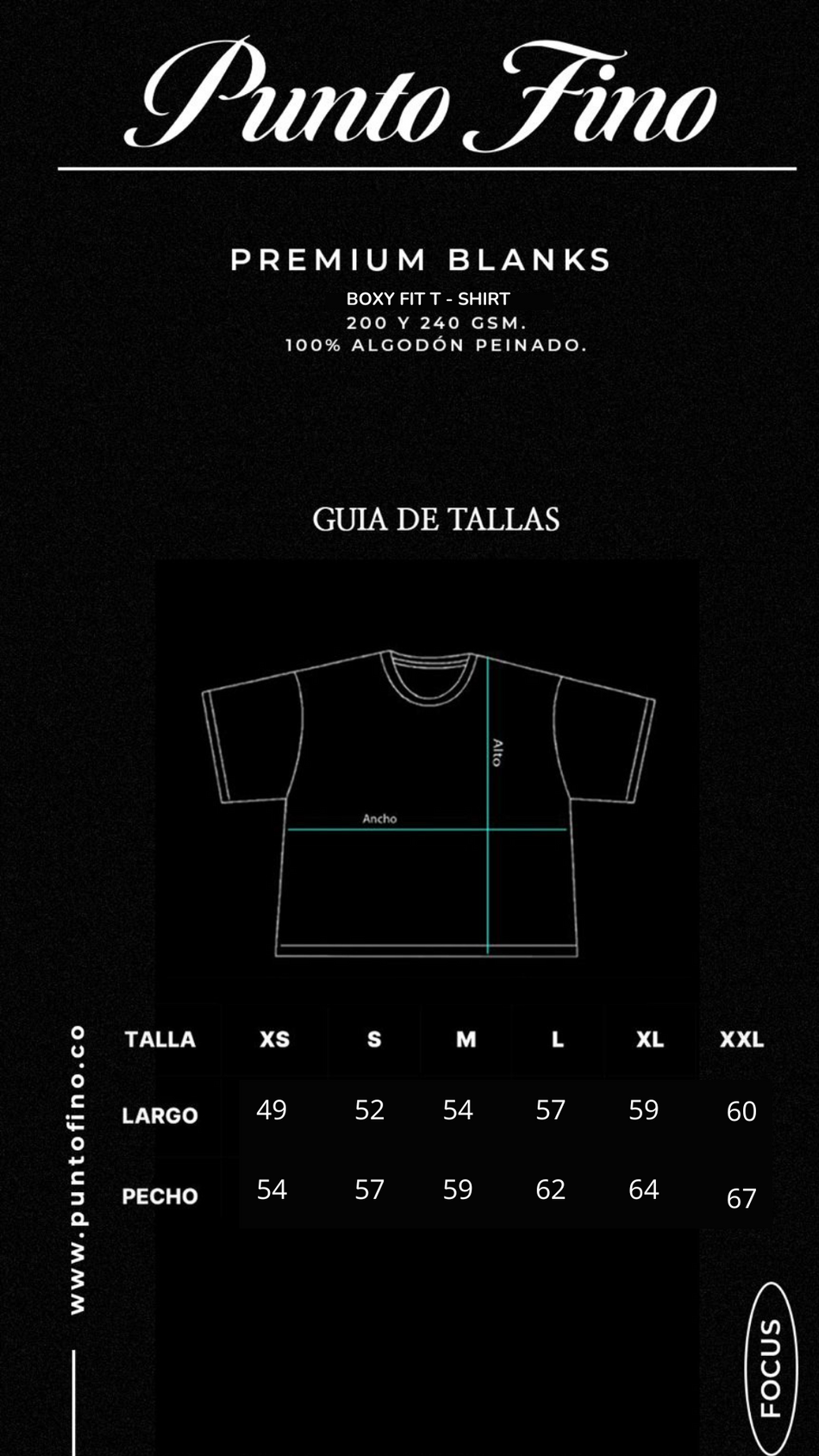 Playera Boxy Fit 240/250GSM - Punto Fino