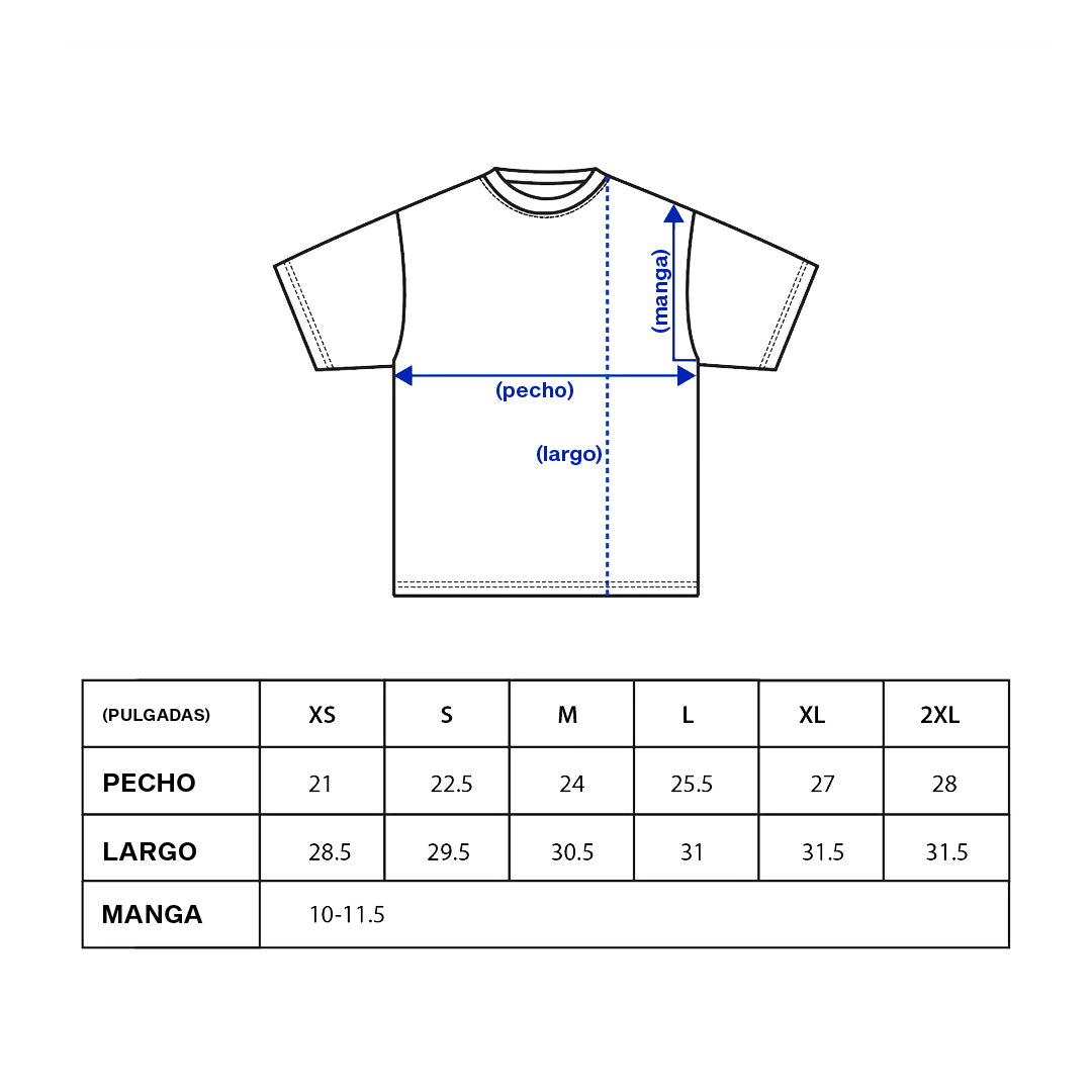 Playera Oversize Negra - Punto Fino
